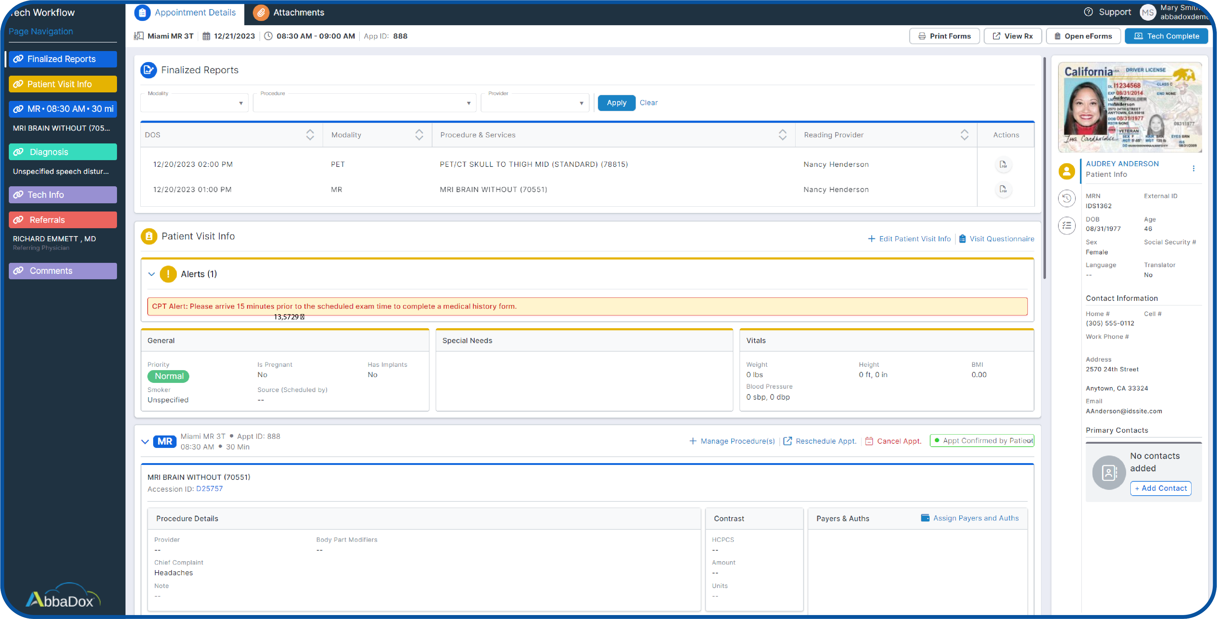 (RIS) Radiology Information System for Imaging Centers | AbbaDox